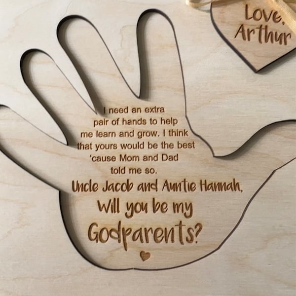 Godparents Godmother Godfather Invitation, Godparents Proposal, Will ...