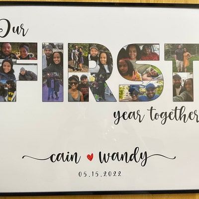 Our First Year Together Personalized Photo Collage, One Year ...