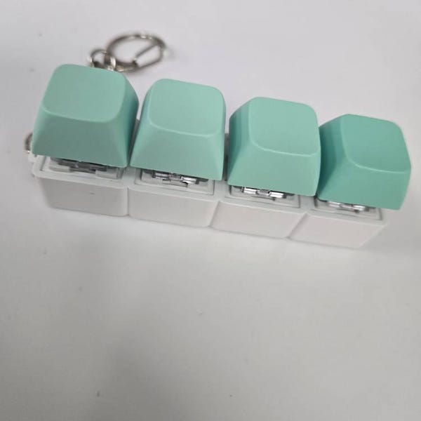 Double Clear Keycap Clickers - Fidget Keychain, Light up Focus ...