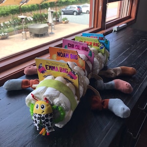 Book Diaper Cake Caterpillar Diaper Cake Diaper Cake Book Baby Shower ...