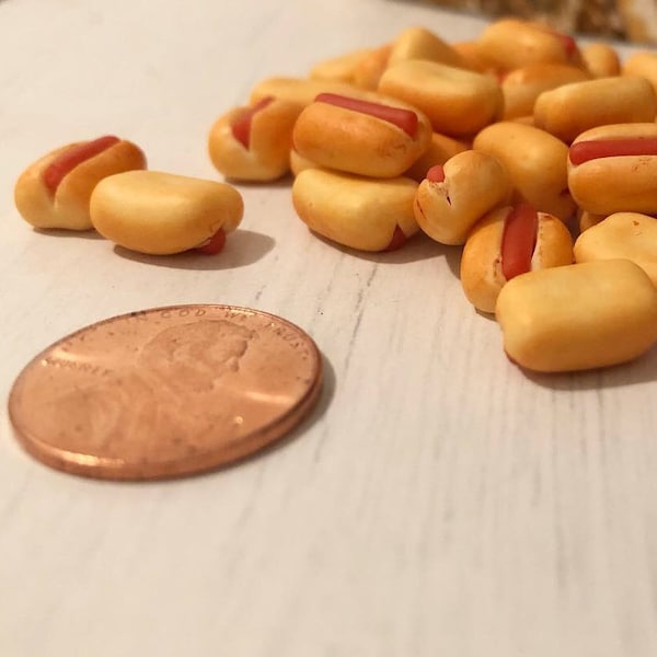 8 Pcs. Miniature Hot Dog,miniature Sandwiches, Miniature Bakery ...