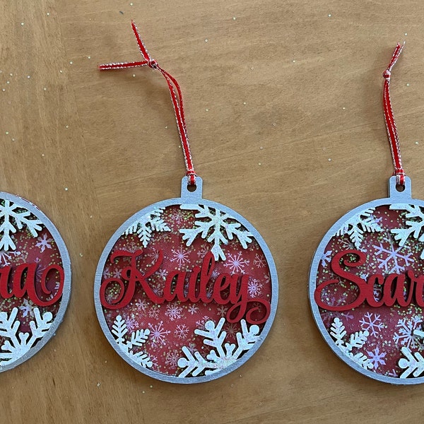 CHRISTMAS Wood Decor Christmas Baubles Personalized Christmas Ornament ...