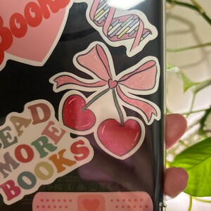 Coquette Vinyl Stickers Teddy Bear, Cherry Hearts, Bunny, Rabbit - Etsy