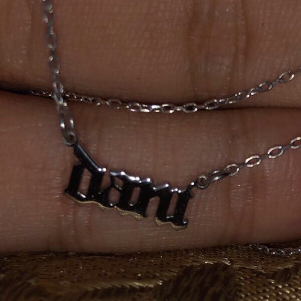 Tiny Name Necklace - Dainty Name Necklace - Mini Name Necklace ...