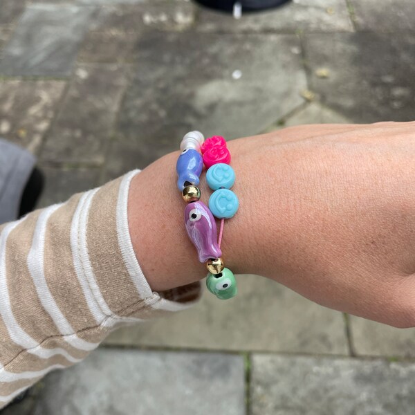 Rainbow Fish Bracelet - Etsy