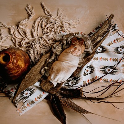 Boho Southwestern Newborn Background / Santa Fe Backdrop/ Navajo ...
