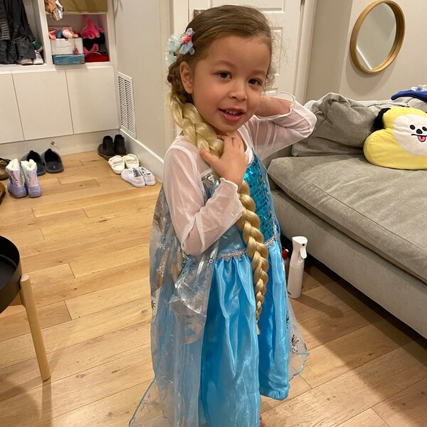 Elsa Jumbo Clip on Braid - Disney's Frozen Costume - Synthetic Hair ...