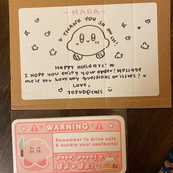 Cute Car Warning Sticker | Car Decal, Pink Kawaii, Airbag Label ...