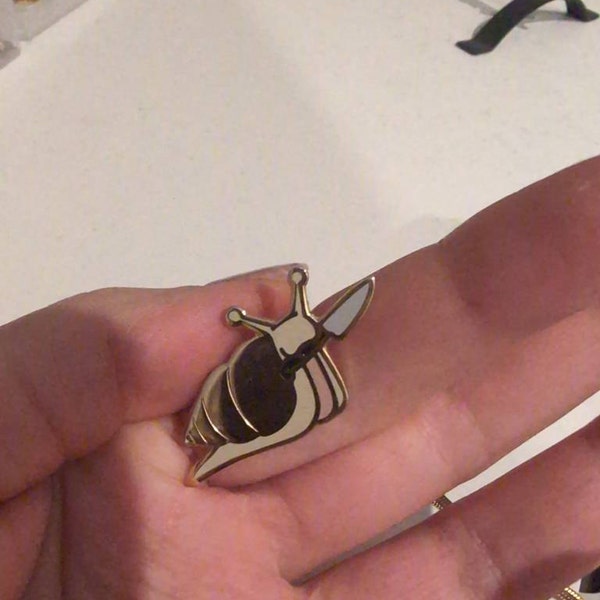 Giant African Land Snail Wooden Pin Badge - Etsy