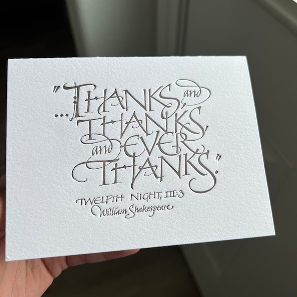 Sympathy Card With Calligraphic Shakespeare Quote - Etsy