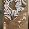 Hochzeitsgeschenk Holz Fadenbild Nagelbild Herz personalisiert - Etsy.de