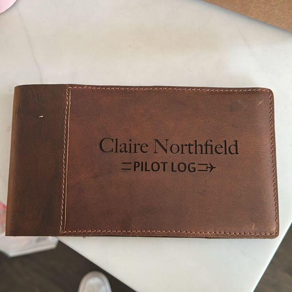 Pilots Log Laser Engraved Personalized, Diary, Notebook, Personalized ...
