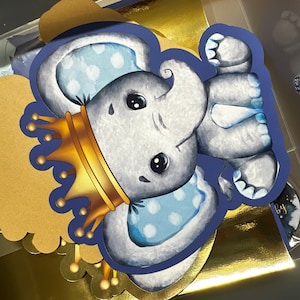 Boy Elephant Clip Art, Watercolor Very Cute Little Peanut, Blue Gray ...