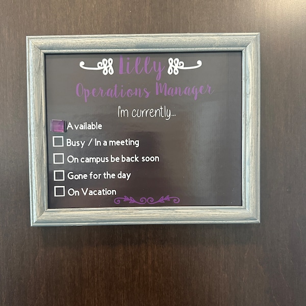 Office Message Board Sign,unavailable Sign,not Here Door Sign,i'm ...
