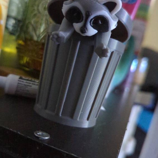 Articulated Raccoon With Trash Can, Trash Panda, Articulated Fidget Toy ...