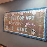 January Bulletin Board | Yeti New Years Bulletin Board Kit - Etsy Canada