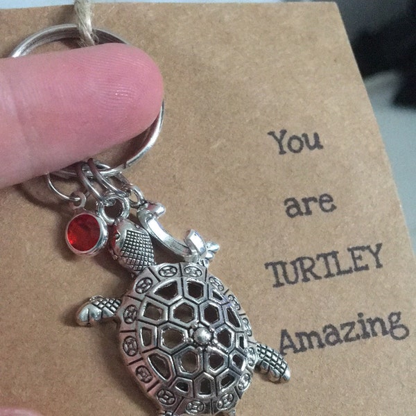 Large Turtle Keyring, Turtle Keyring, Turtle Keychain, Sea Life Keyring ...