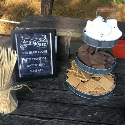 Teacher Smore Bar, Graduation Party Sign, Graduate S'more, Educator ...
