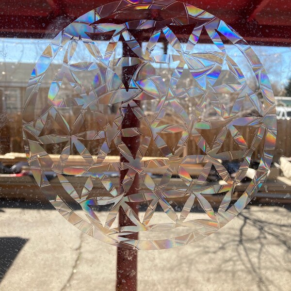 Flower of Life Mandala Window Cling - Bird Strike Prevention Decals ...