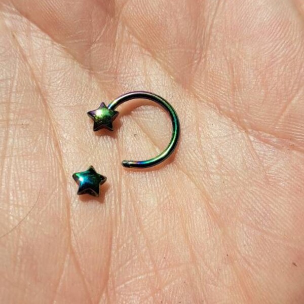 16G Stardust Septum Ring/daith Earring/septum Piercing/cartilage Hoop ...