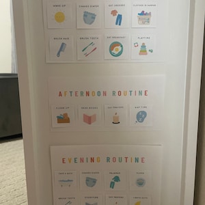 Daily Visual Routine Chart With Cards Morning Afternoon Evening ...