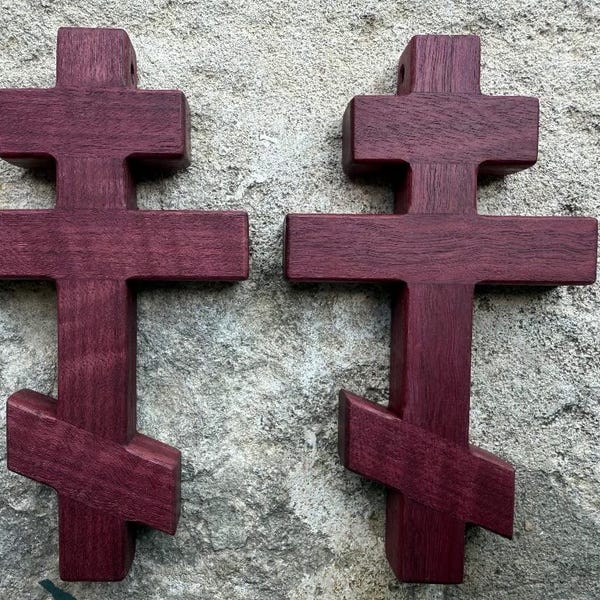 Oak Wooden Orthodox Wall Cross - Etsy