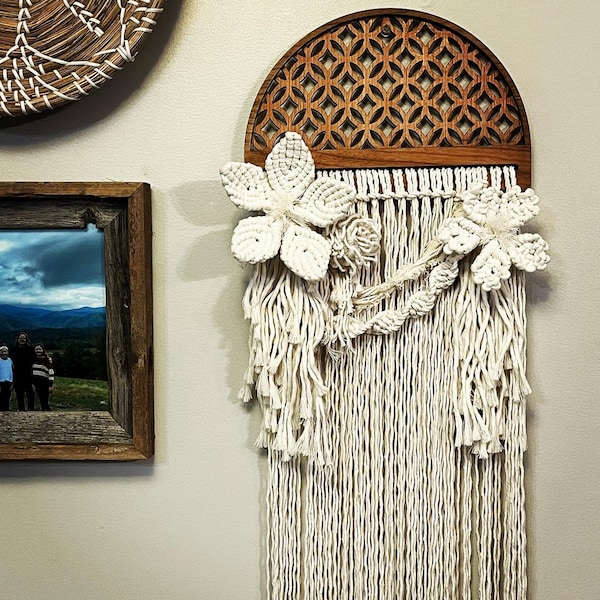 Macrame Frame, Wall Hanging Frame, Macrame Half Moon, Macrame Blanks ...
