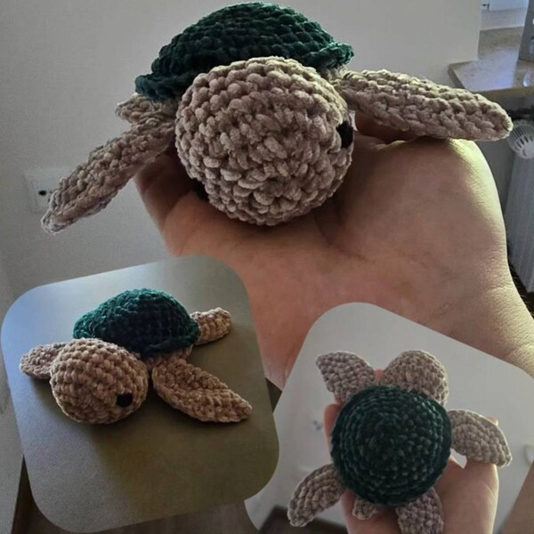 Crochet Mini Turtle Pattern PDF Download Beginner Friendly Amigurumi ...