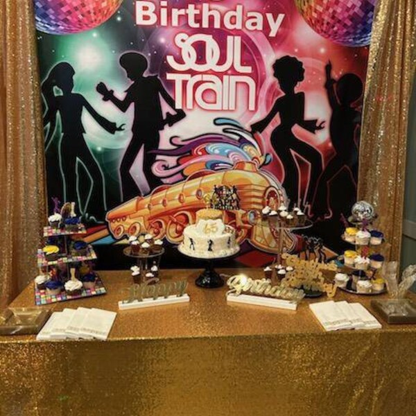 Soul Train Birthday Backdrop, Soul Train Backdrop, Soul Train Party ...
