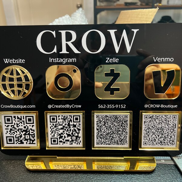 Scannable QR Code | 4 Icons Qr Code | Multi Qr Code | Qr Code Sign | Qr Code Sign for Business ...