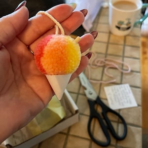 Sprinkle Mochi Donut Pom Pom Christmas Ornament - Etsy