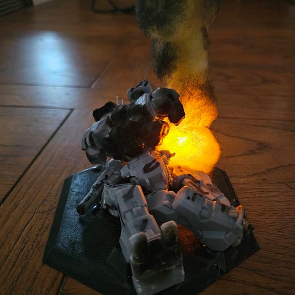 5inch Tall LED Fire With Smoke - Etsy