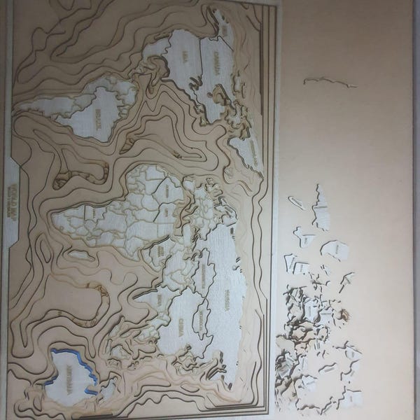 3D World Map | Laser Cutting Files for Creating Multilayered Wall Art ...