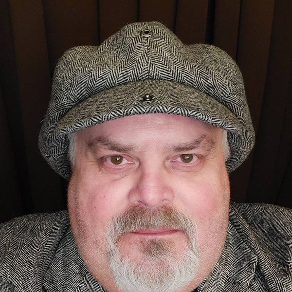 Nikki Oversized Newsboy Cap Black Navy Cashmere Corduroy Huge Unisex ...