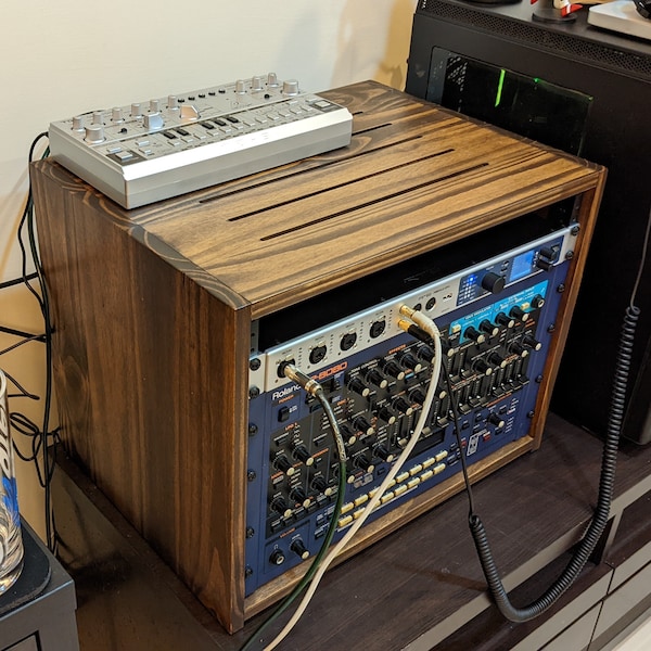 8U Studio Rack | 15" Depth | Solid Wood | Customizable - Etsy