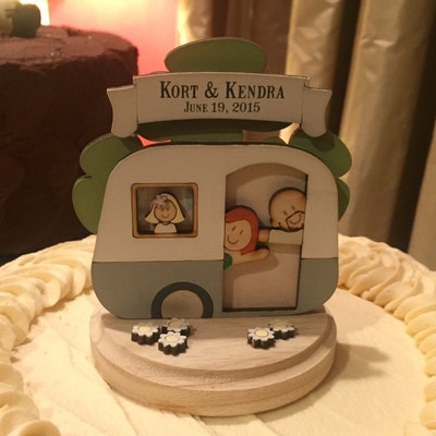 Caravan Wedding Topper Personalised Cake Topper Keepsake Decoration - Etsy