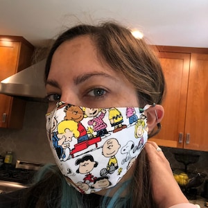 Peanuts Packed Characters Cotton Fabric - Etsy