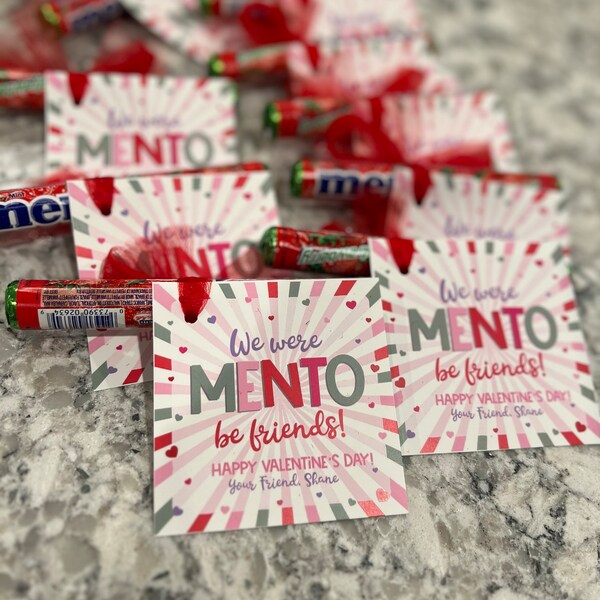 We Were Mint to Be Friends Valentine's Day Tag, Mint Cookies Valentine ...