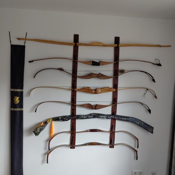 4-bow Leather Traditional Archery Bow Rack / Bow Holder - Etsy