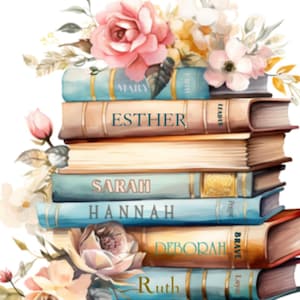 Floral Boho Chic Book Clipart Set of 10 Nursery Art Instant - Etsy