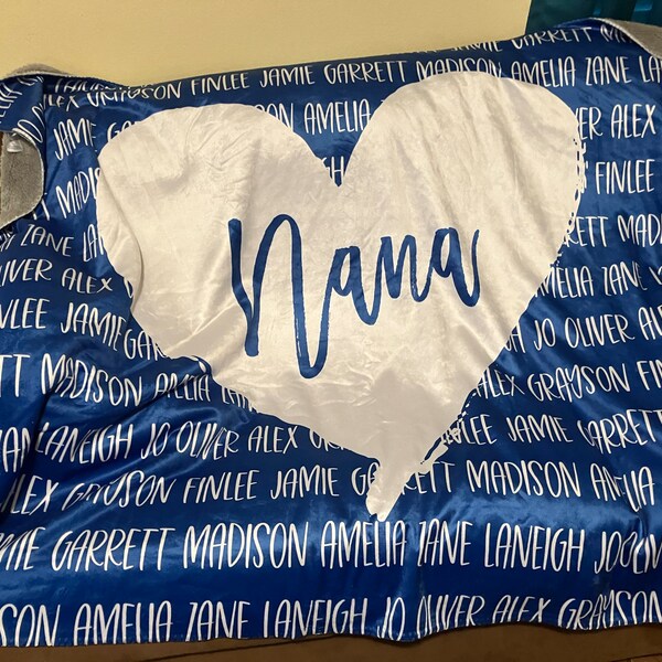 Personalized Grandparent Blanket, Personalized Nanny Blanket ...