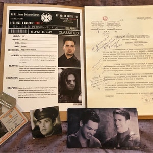 Bucky Barnes Secret File Winter Soldier S.H.I.E.L.D. Files Paper Props ...