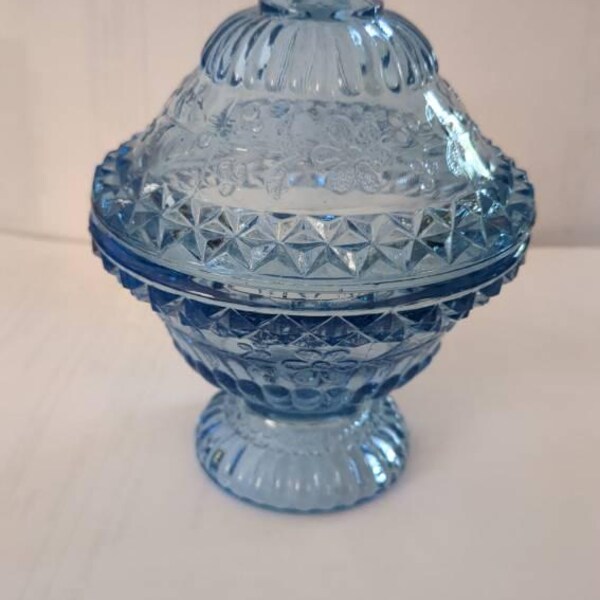 Blue Selenium Glass Mini Punch Bowl Set Glow PERFECT GIFT - Etsy