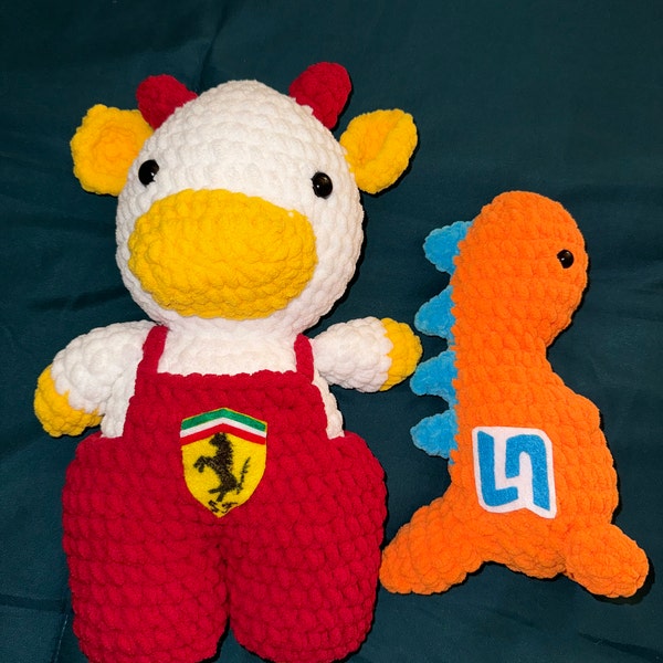 F1 Ferrari Cow Plushie - Etsy