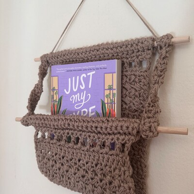 Boho Book Nook Crochet Pattern, Crochet Wall Hanging Pattern, Crochet ...
