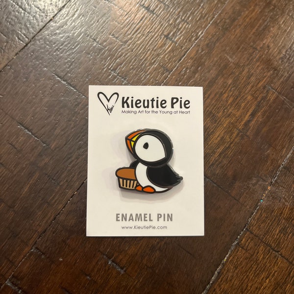 Puffin Muffin - Hard Enamel Pin, Puffin Enamel Pin, Puffin Bird Lover ...