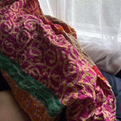 Indian Patchwork Quilt Kantha Quilt Handmade Vintage Quilts - Etsy