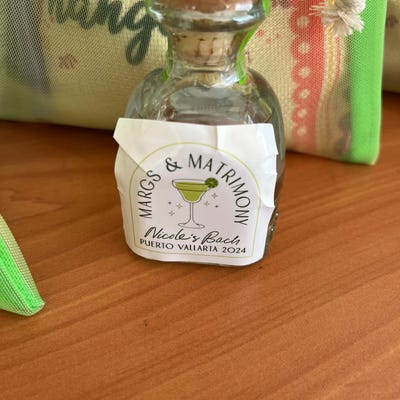 We've Tied the Knot Wedding Shot Labels, Engagement Party Favors ...