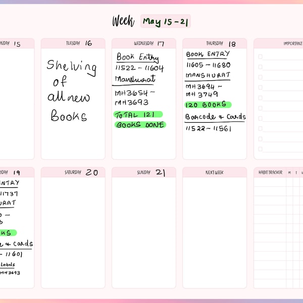 Weekly Planner Goodnotes Template, Undated Digital Planner Pdf, Digital ...