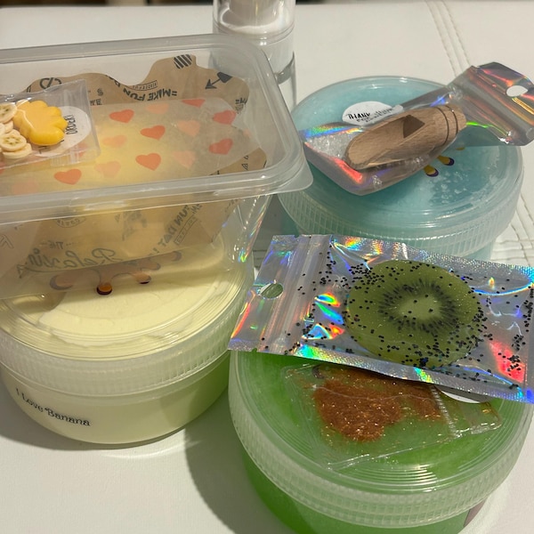 Tangerine Temptation Bingsu Slime Crunchy Slime Bubble Popping Slime ...